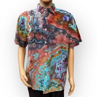 Tie Dye 3X Tall Size Men’s Dress Shirt, Long Sleeve, Button Front and ...