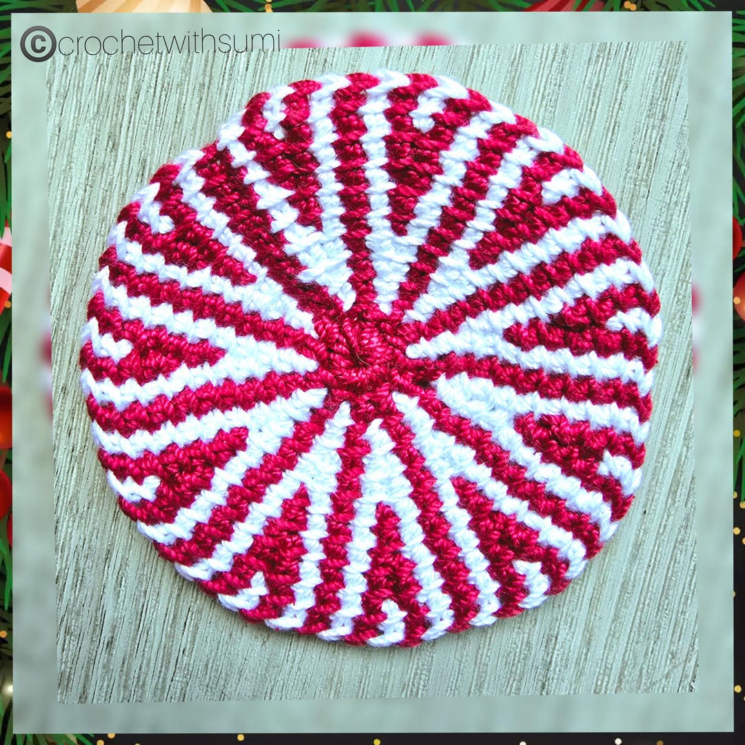 Tunisian Crochet Round Coaster Written PDF Pattern - Etsy