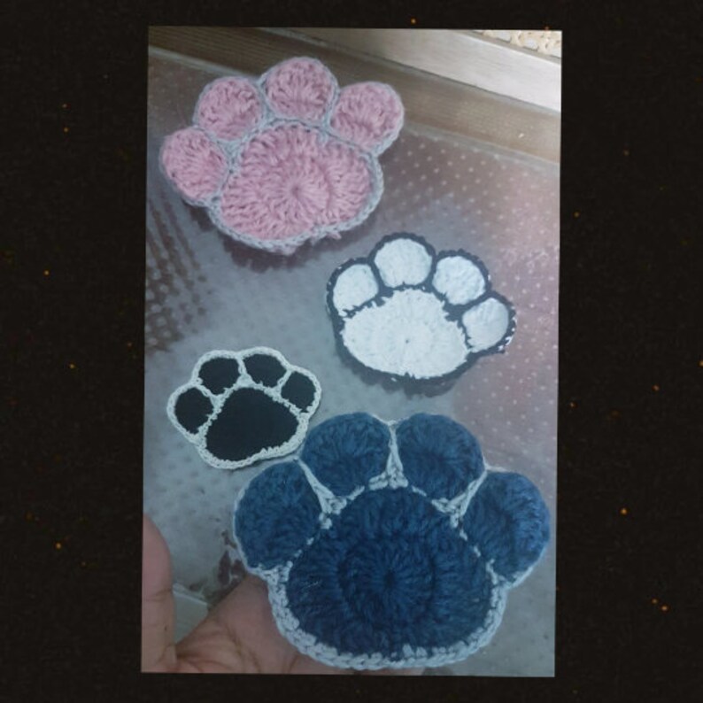 Crochet Paw Coaster PDF Pattern - Etsy