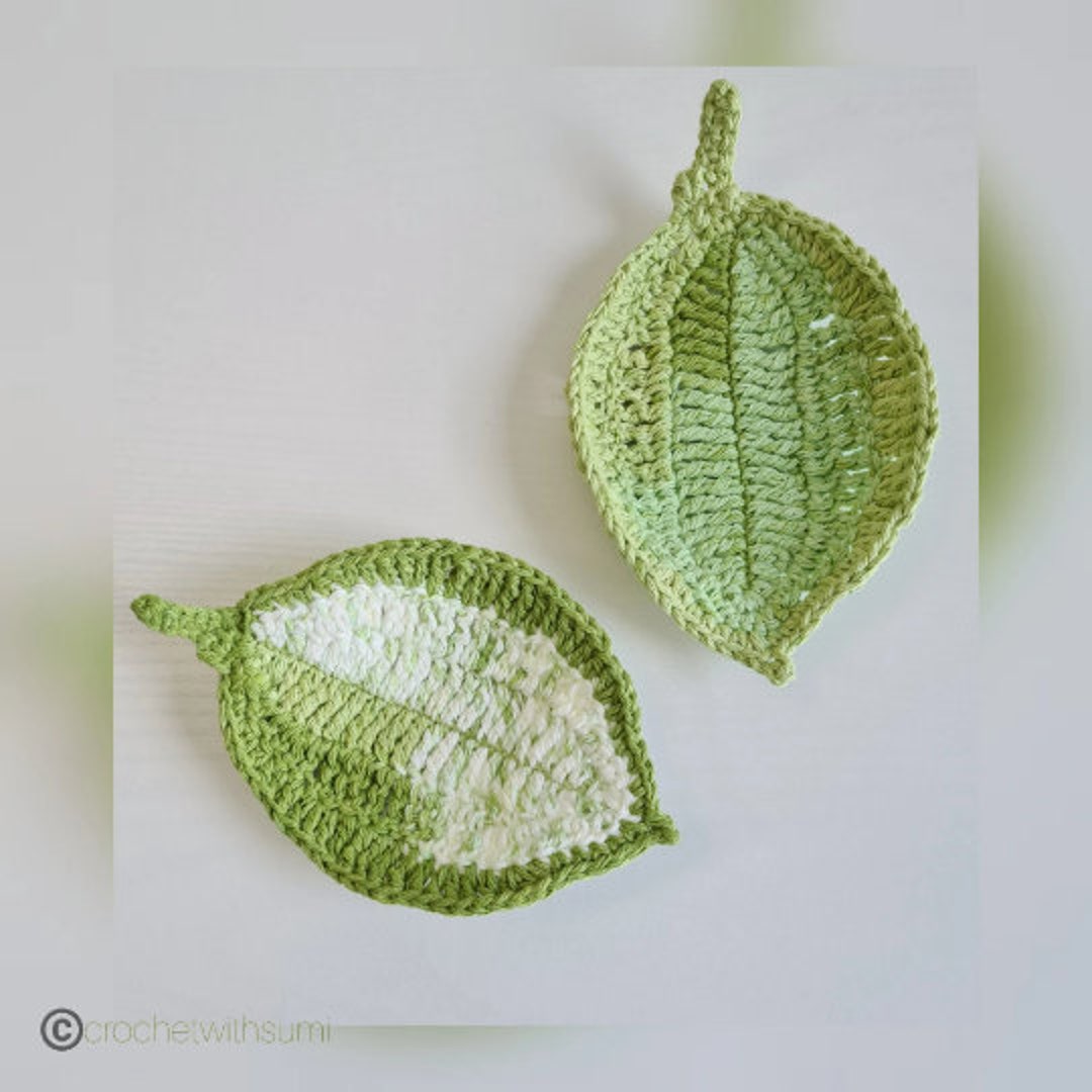Crochet Leaf Coaster Written PDF Pattern - Etsy