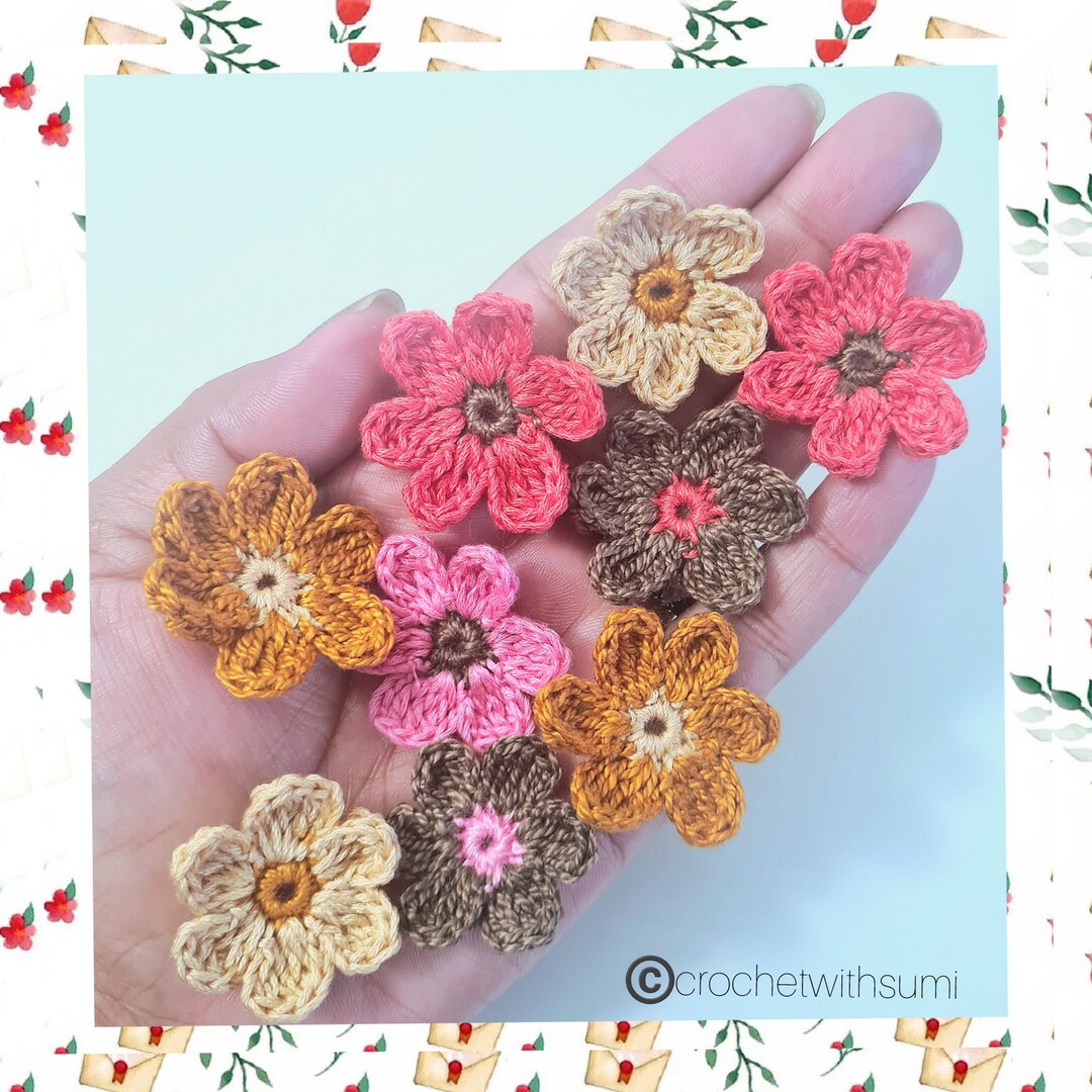 Crochet Flower Button Written PDF Pattern - Etsy