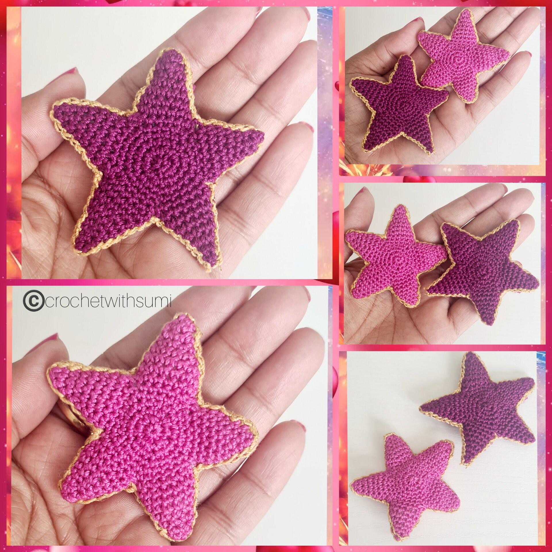 Crochet Star Written PDF Pattern - Etsy