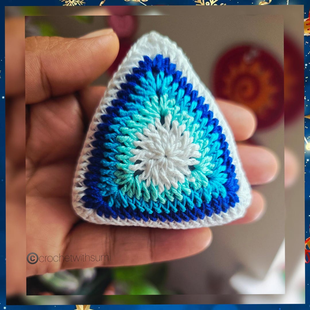 Crochet 3D Triangle Written PDF Pattern - Etsy