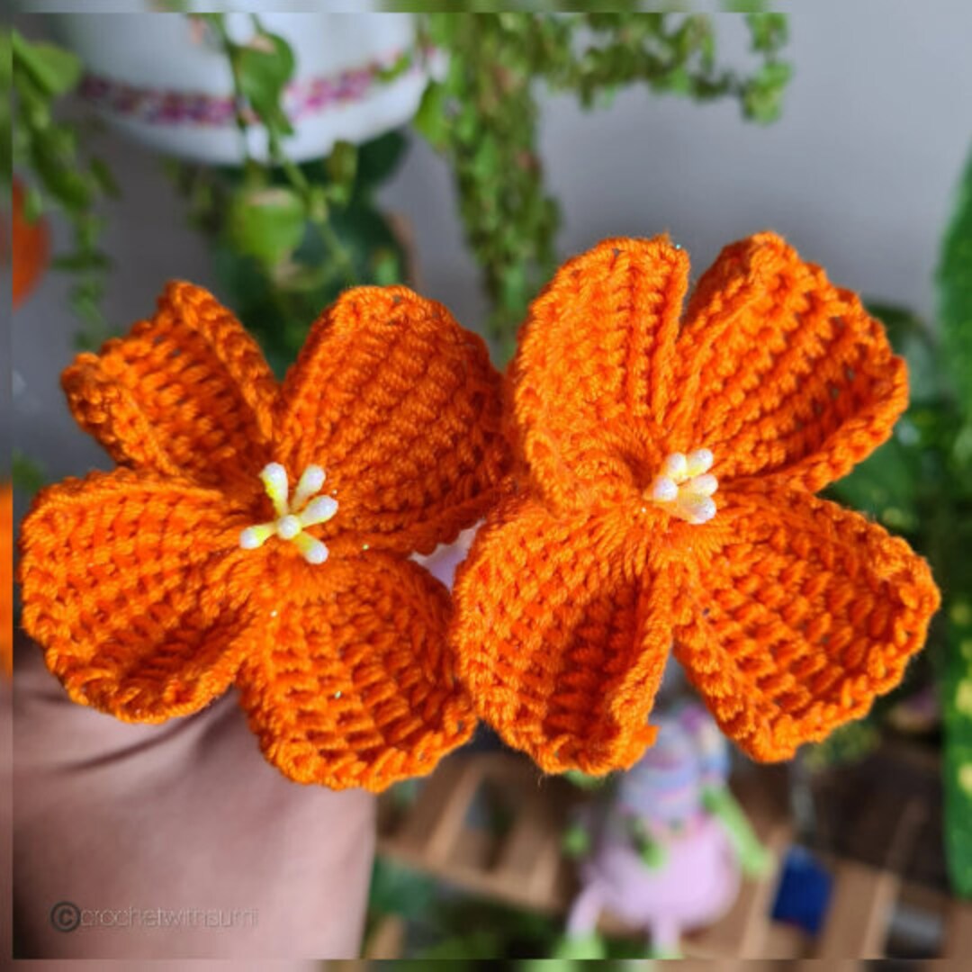 Crochet Golden Poppy Flower Written PDF Pattern - Etsy