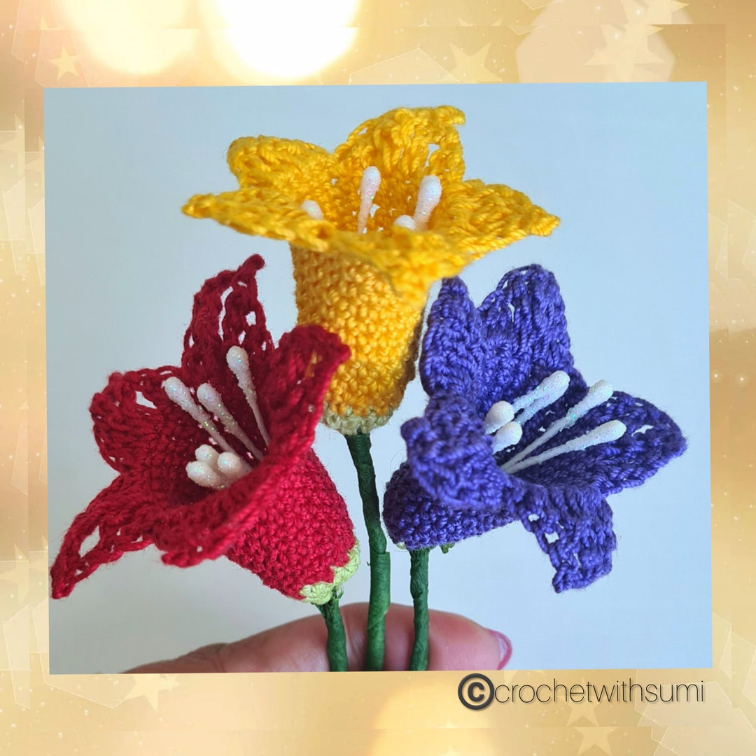 Crochet Bell Flower PDF Written Pattern - Etsy