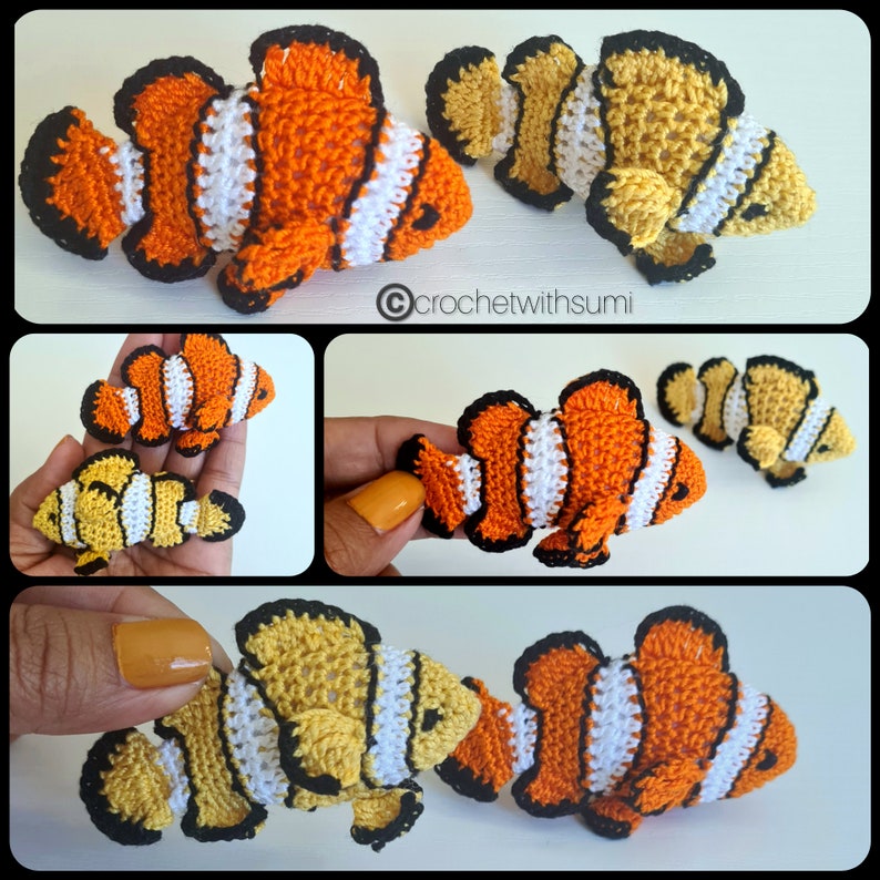 Crochet Clown Fish Written PDF Pattern - Etsy
