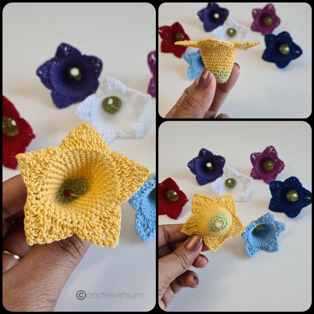 Crochet Bell Flower Written PDF Pattern - Etsy