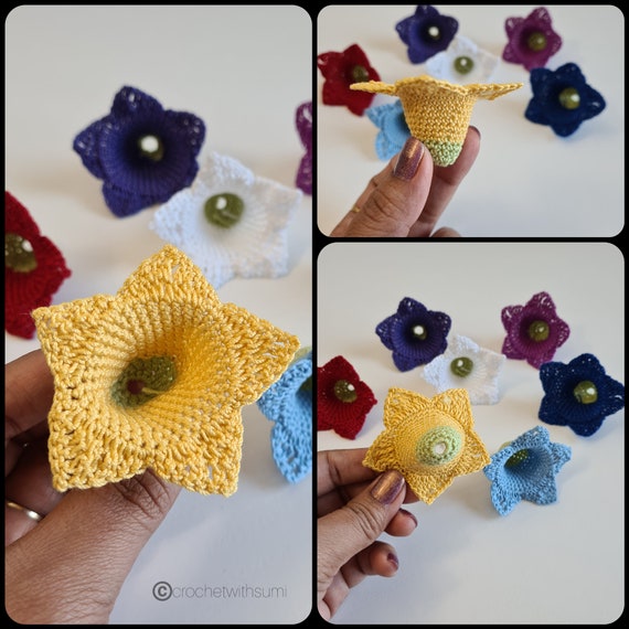 Crochet Bell Flower Written PDF Pattern - Etsy
