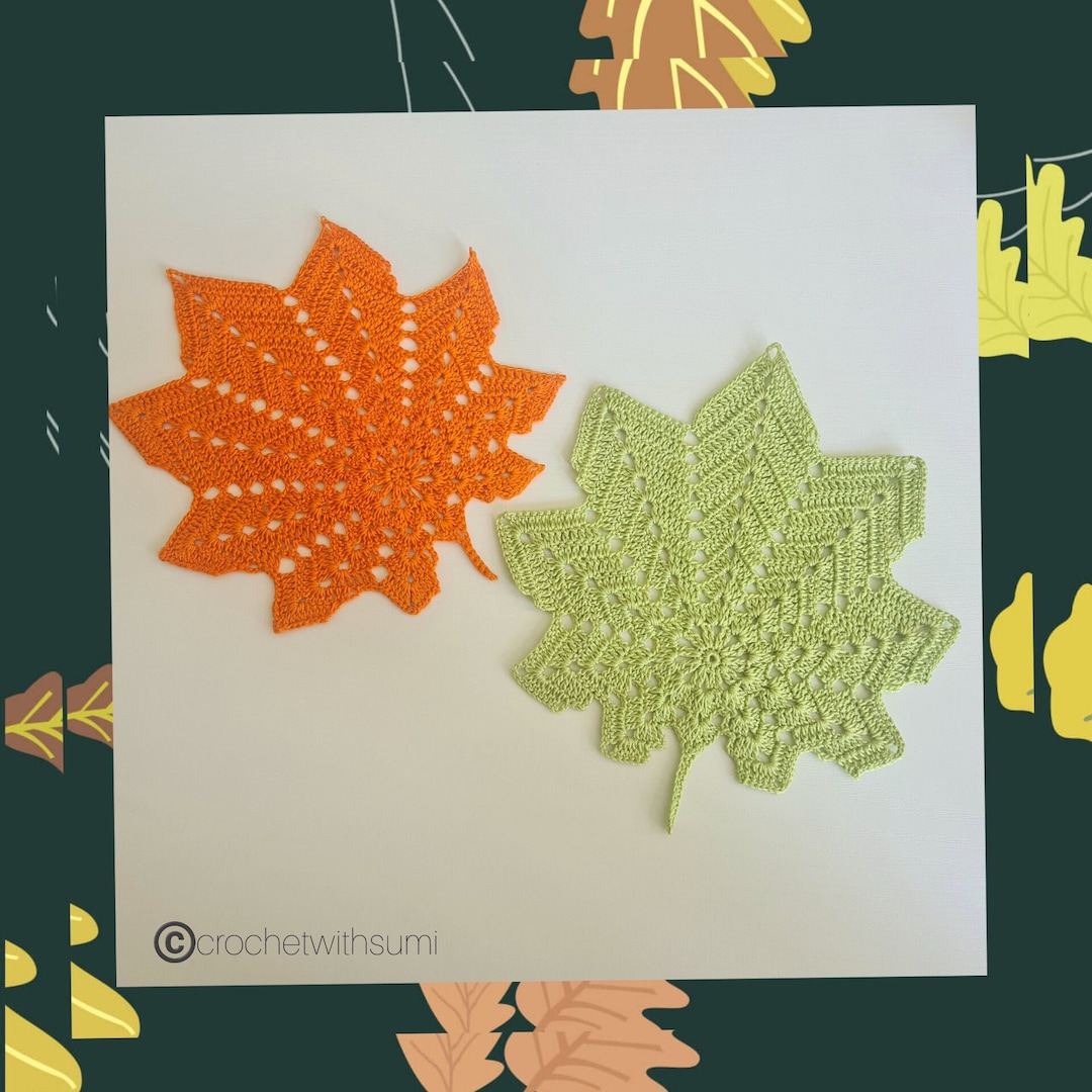 Crochet Maple Leaf Doily Written PDF Pattern - Etsy