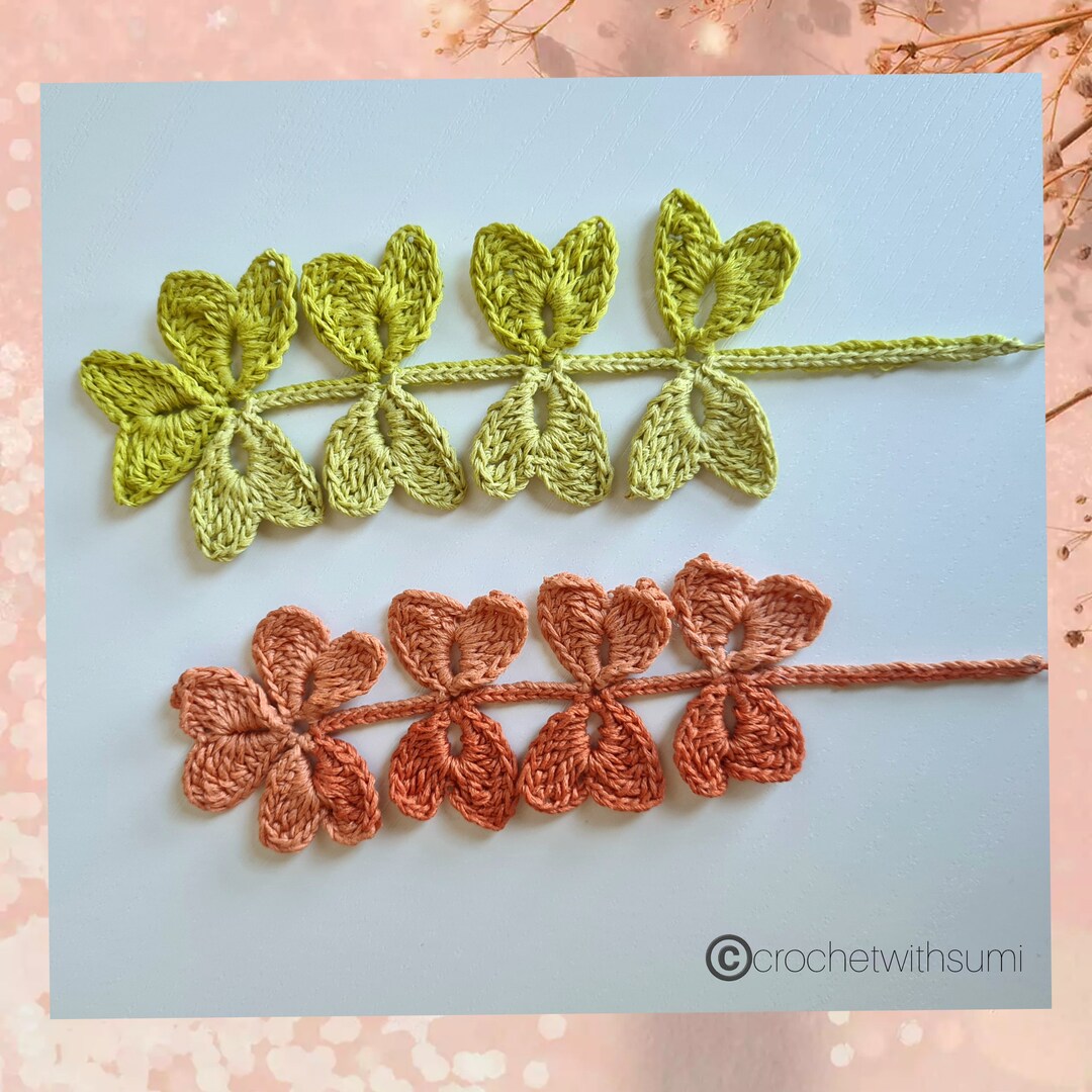 Crochet Leaf Twig - Etsy