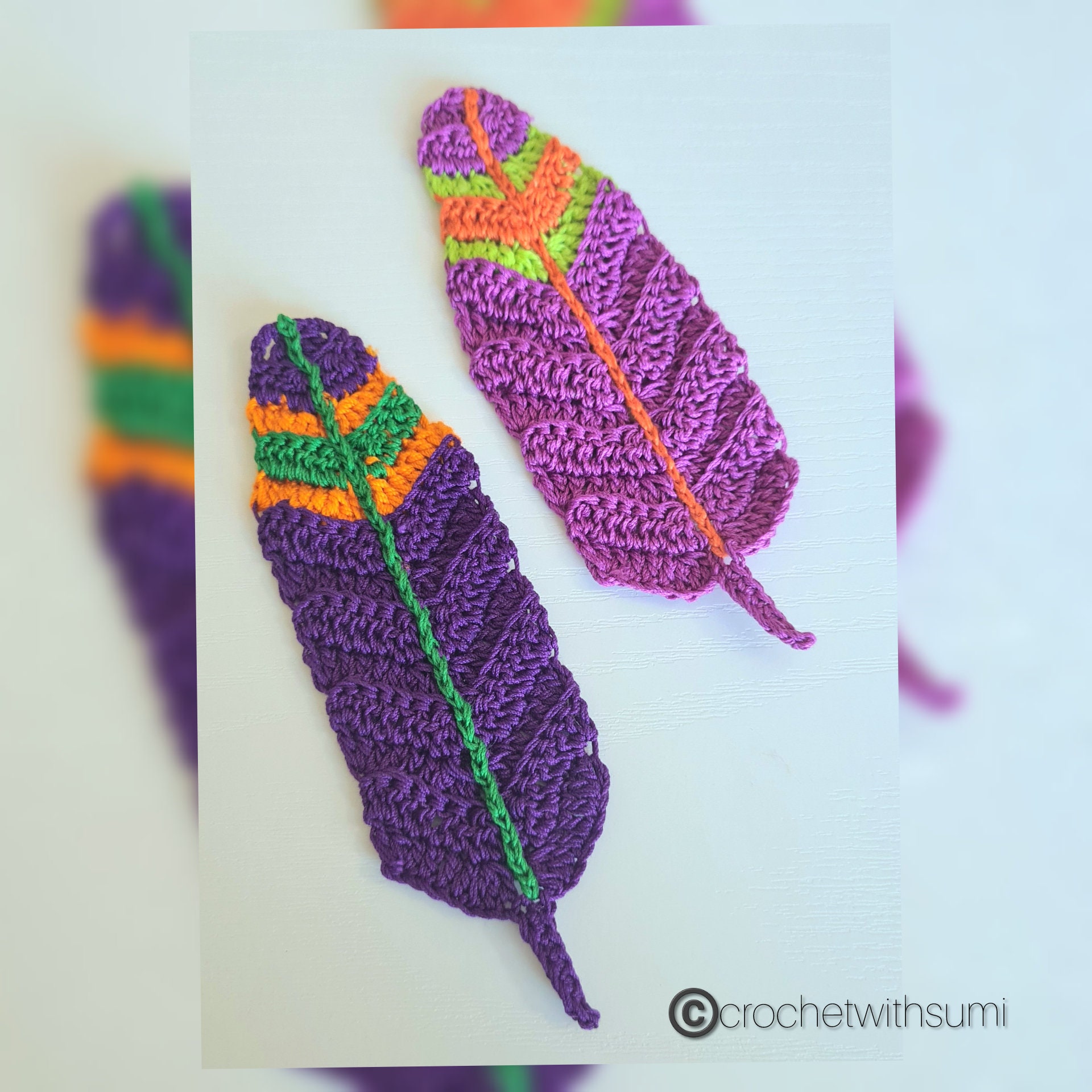 Crochet Feather Written PDF Pattern - Etsy