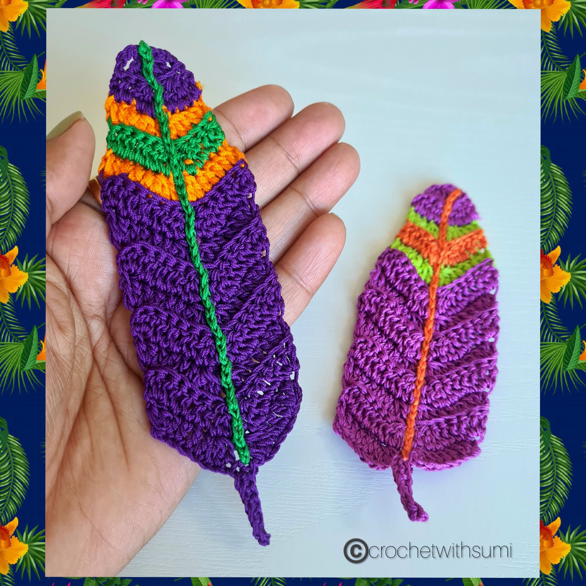 Crochet Feather Written PDF Pattern - Etsy