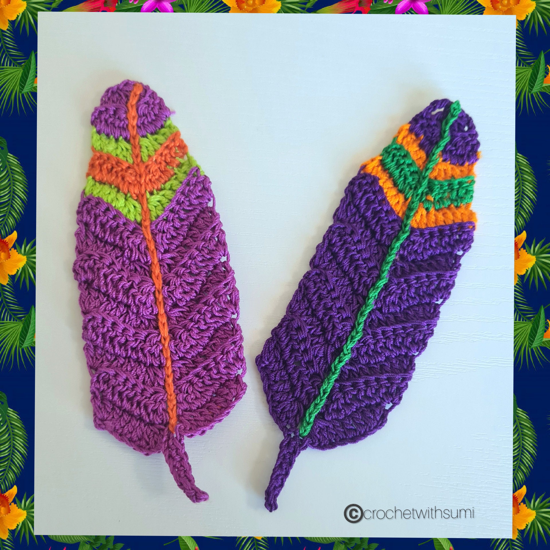 Crochet Feather Written PDF Pattern - Etsy