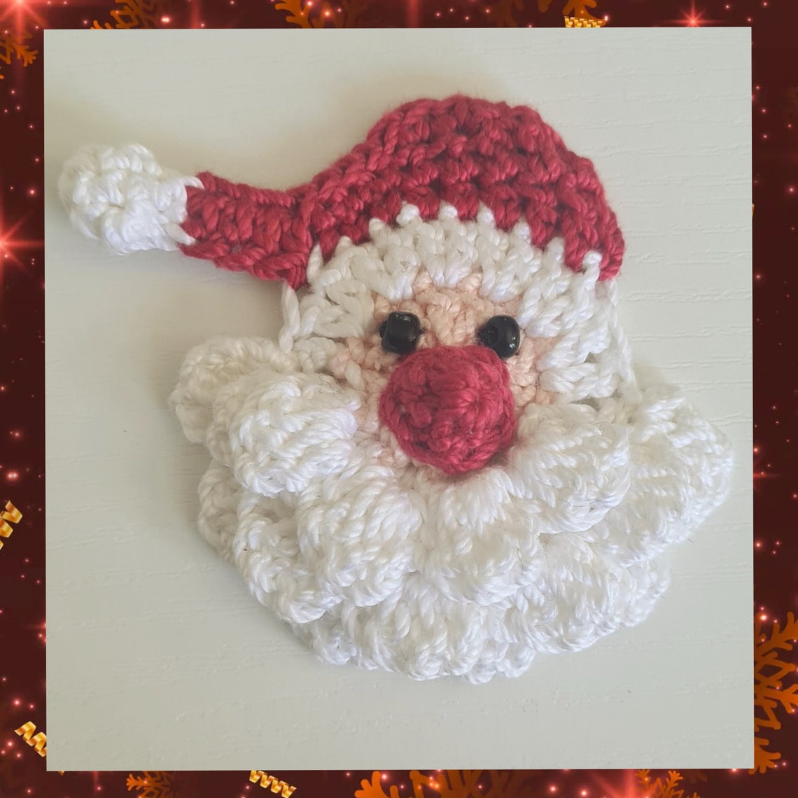 Crochet Santa Claus Face Written PDF Pattern - Etsy