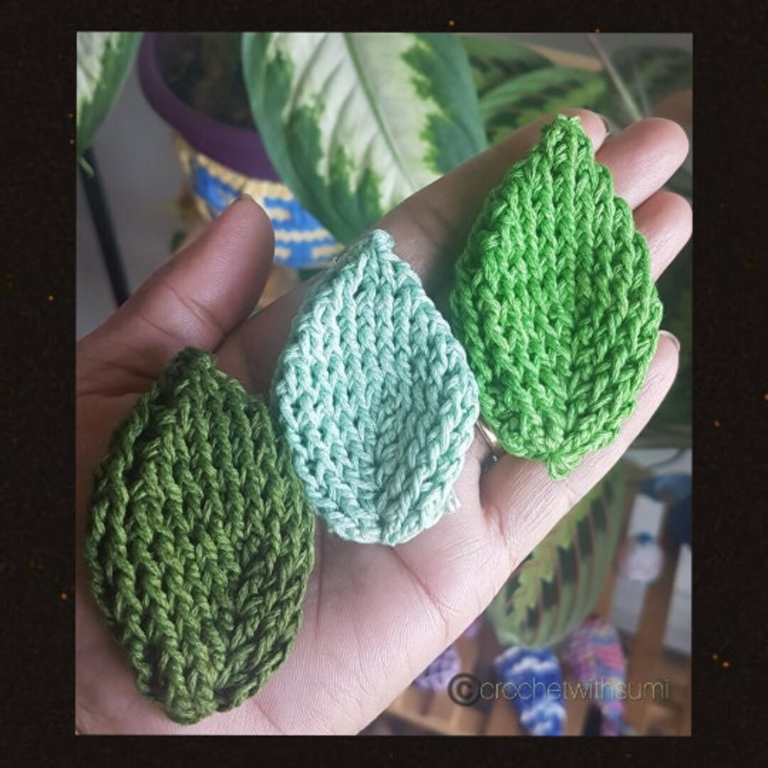 Crochet 3D Leaf Written PDF Pattern - Etsy