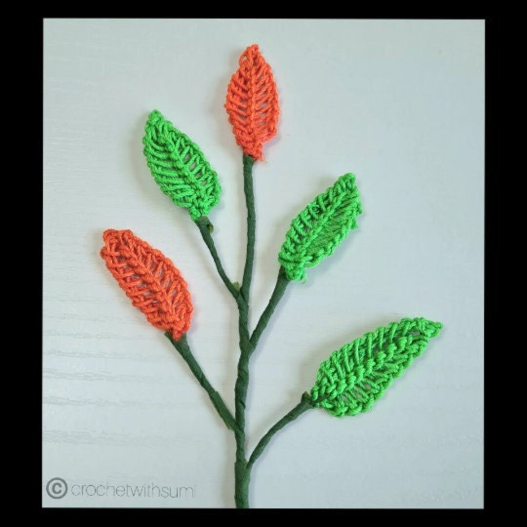 Crochet Leaf PDF Written Pattern - Etsy