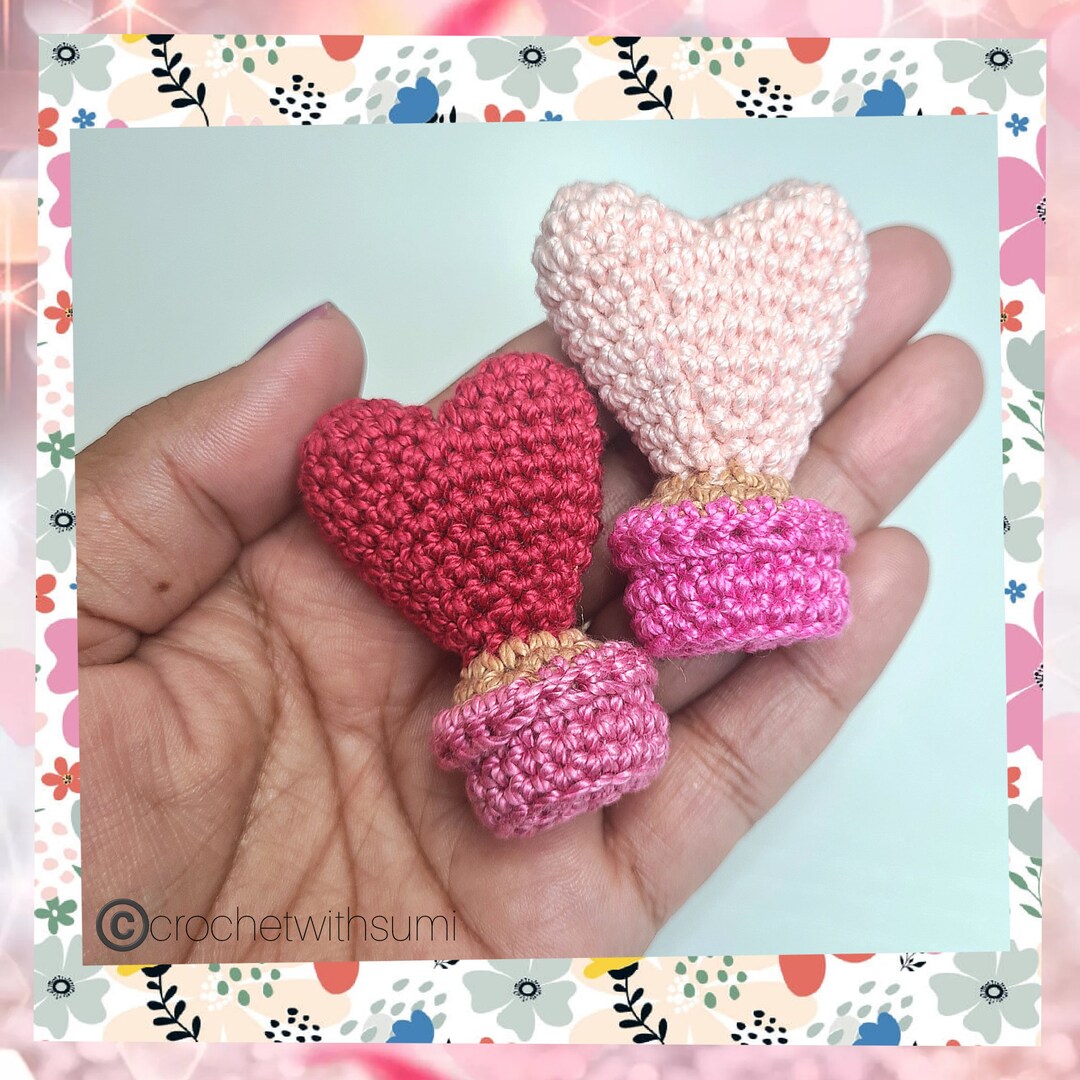 Crochet Heart Pot Written PDF Pattern - Etsy