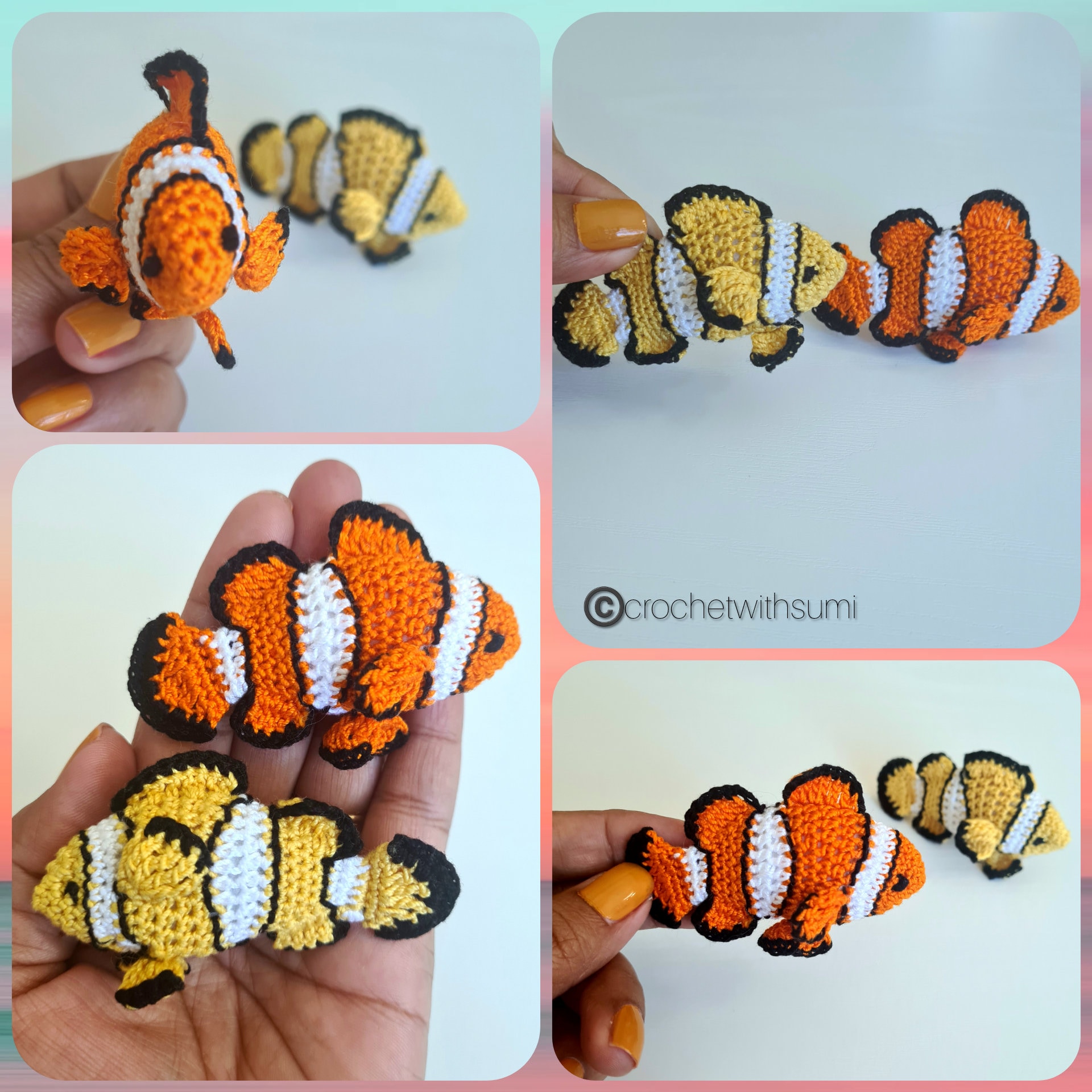 Crochet Clown Fish Written PDF Pattern - Etsy