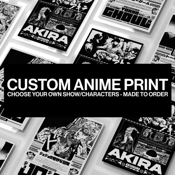 Custom Anime Manga Poster Etsy