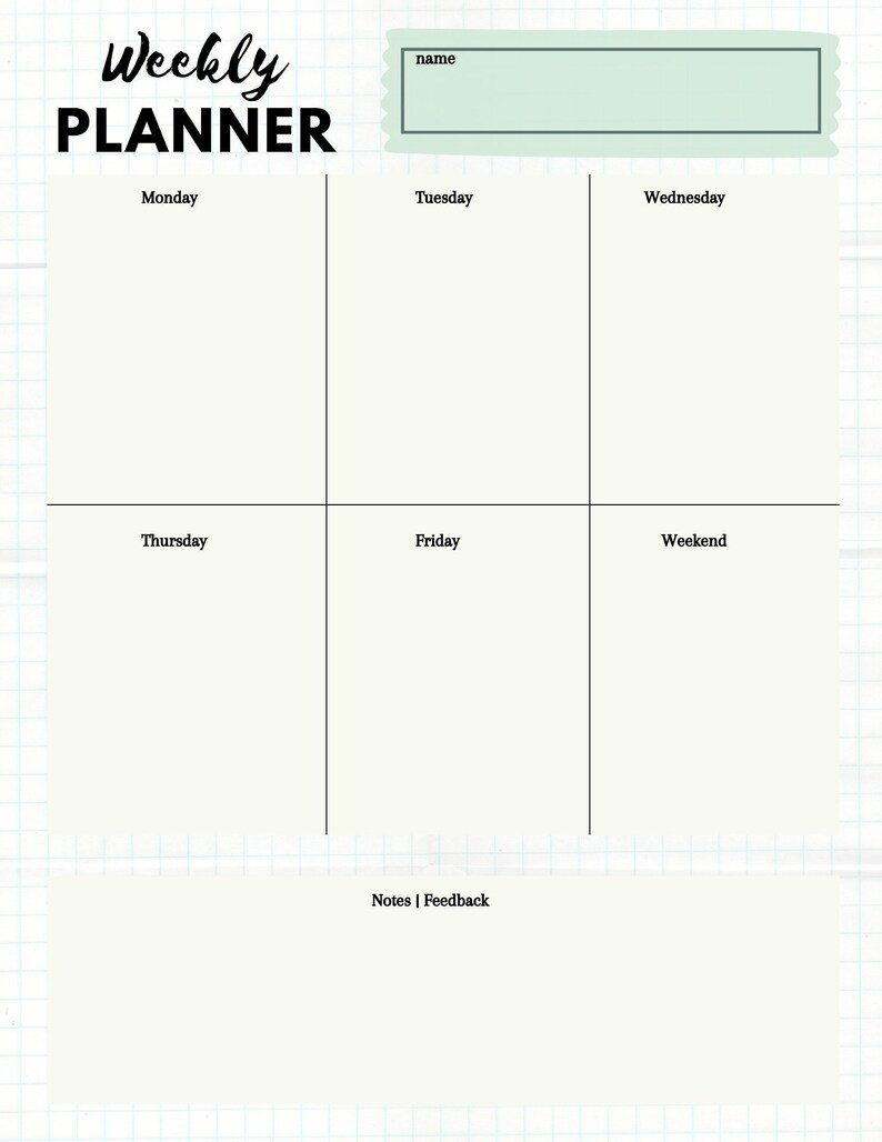 Ambleside Weekly Planner - Etsy