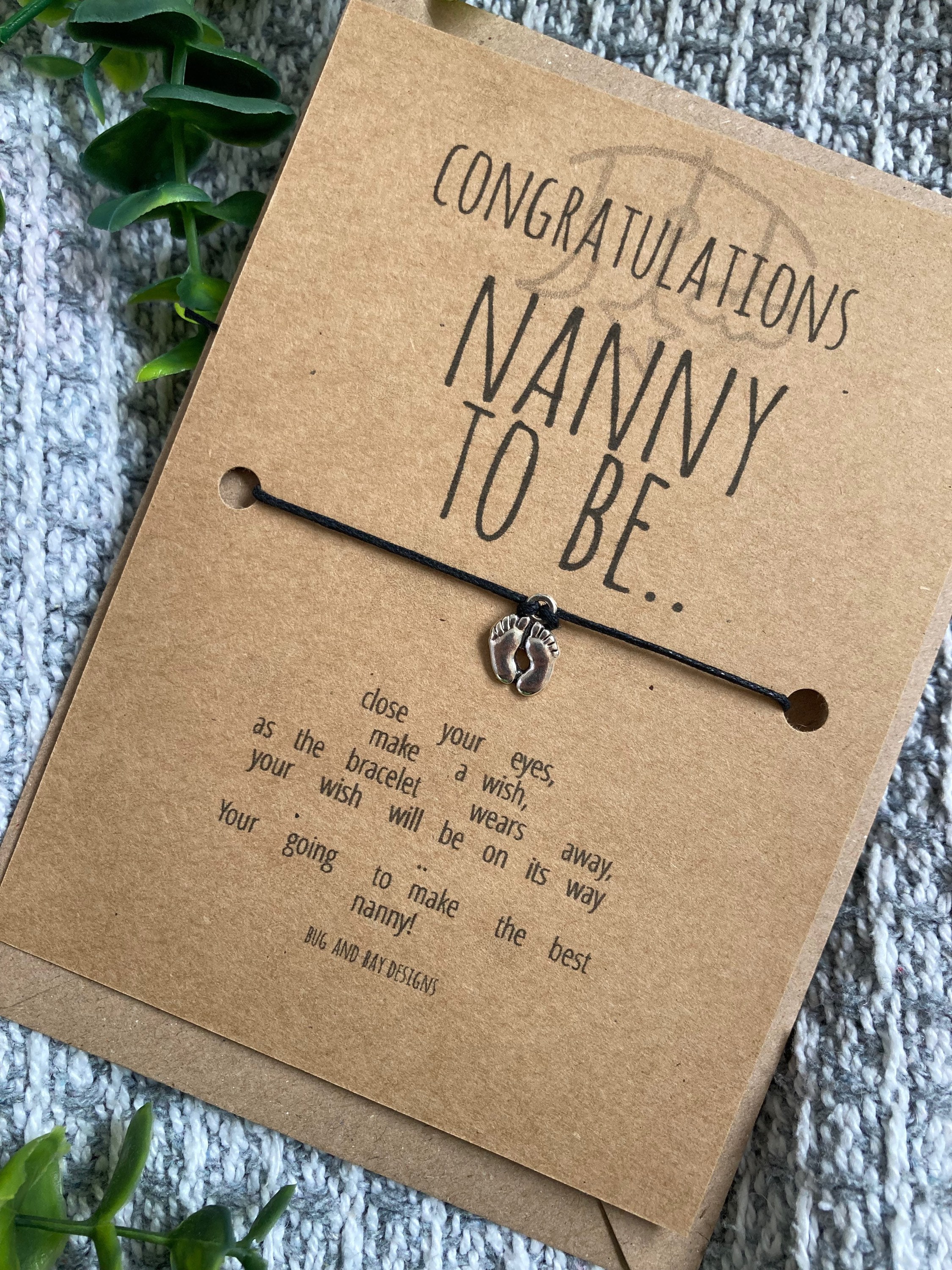 Congratulations Nanny to Be Wish Bracelet / Pregnancy - Etsy UK