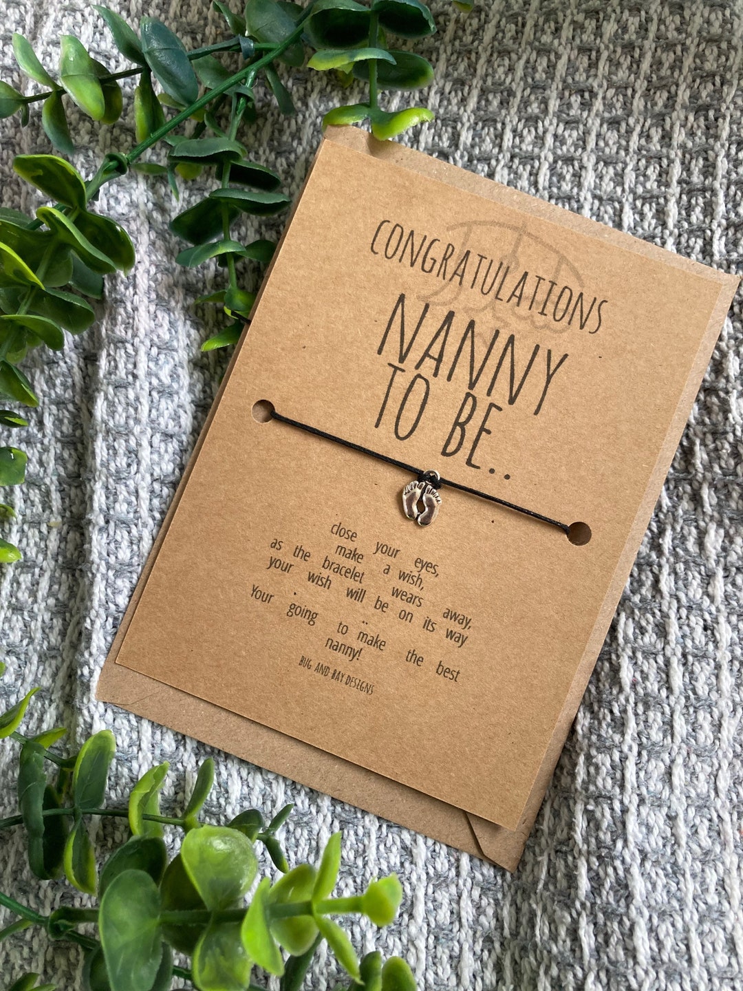 Congratulations Nanny to Be Wish Bracelet / Pregnancy - Etsy UK