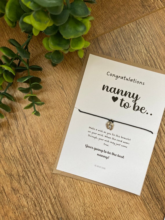 Congratulations Nanny to Be Wish Bracelet / Pregnancy - Etsy UK