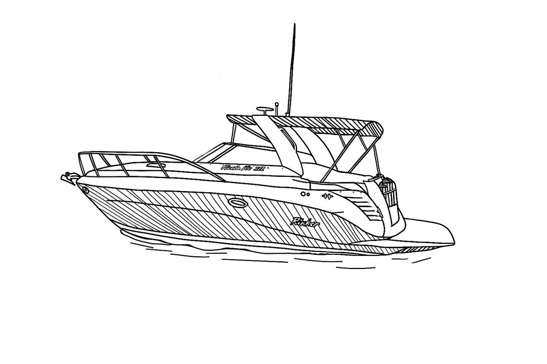 Custom Boat Illustration - Gift - New Boat - Etsy