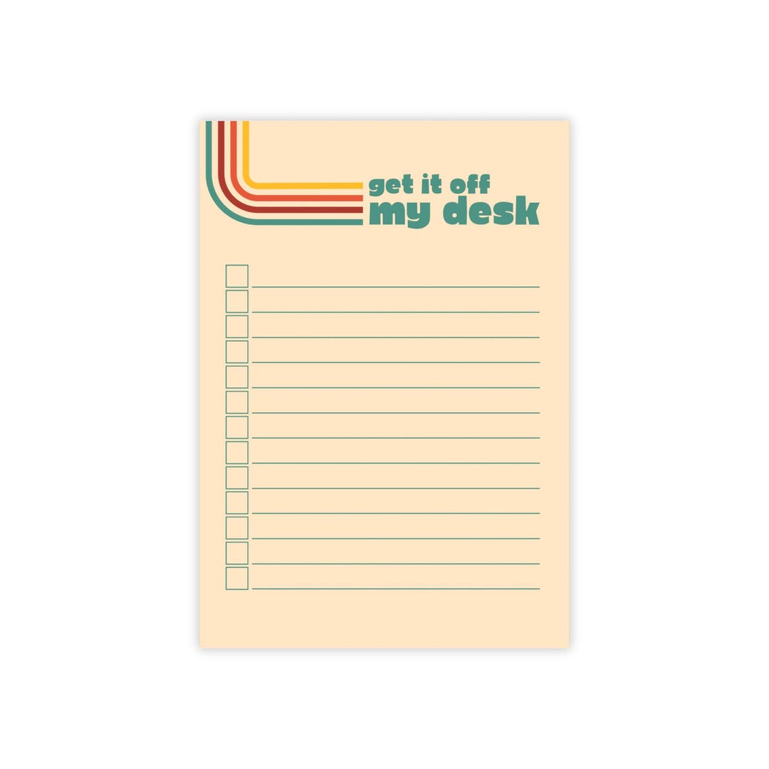 Get It off My Desk Retro TO-DO List Notepad - Etsy