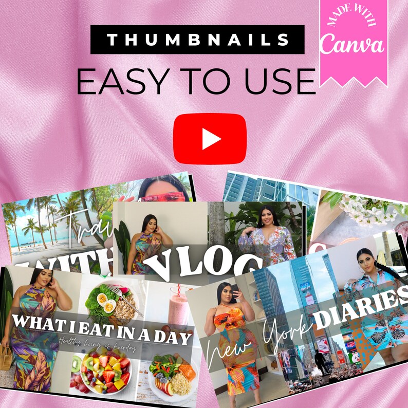 Youtube Thumbnails Editable DIY Banners Thumbnails - Etsy