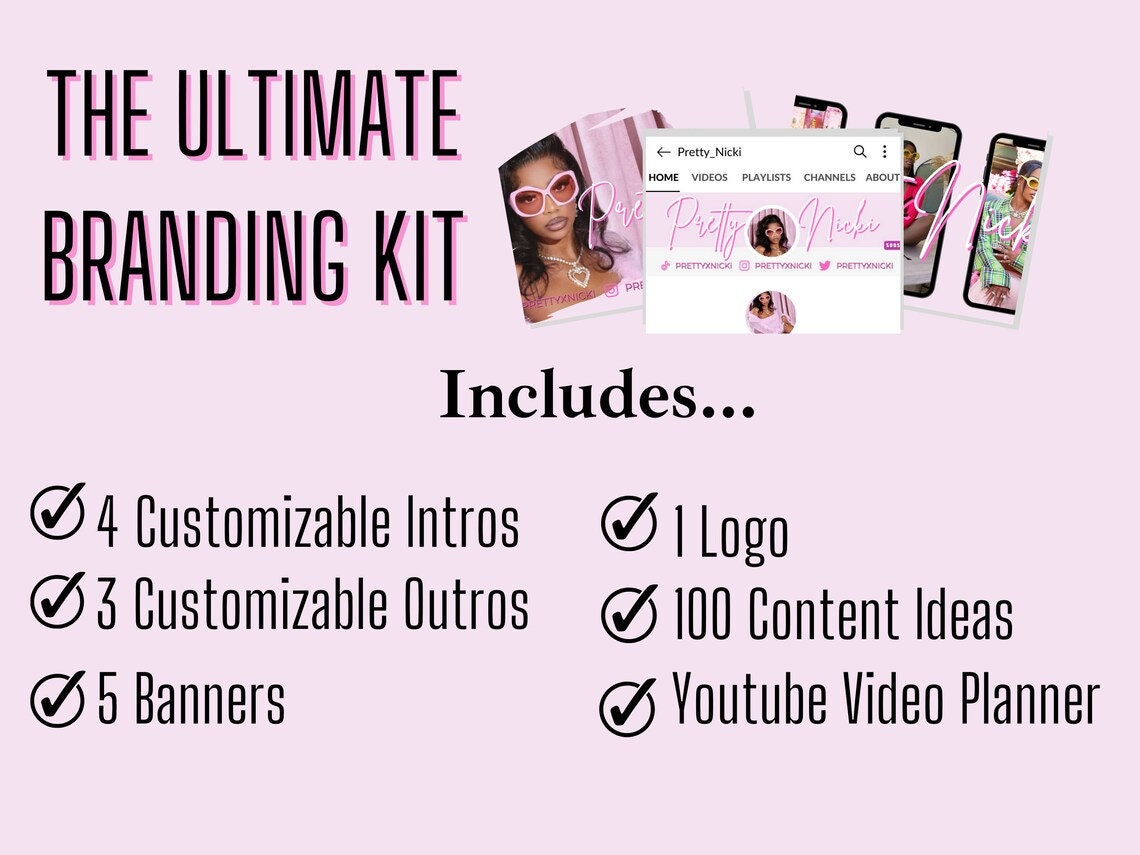 Youtube Channel Starter Kit: Branding, Planner, & Monetization (digital ...