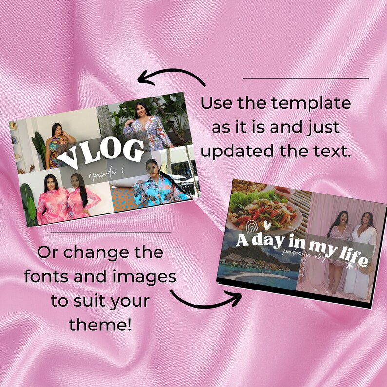 Youtube Thumbnails Editable DIY Banners Thumbnails - Etsy