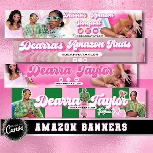 Amazon Influencer Store Banner, Amazon Influencer Canva Template ...