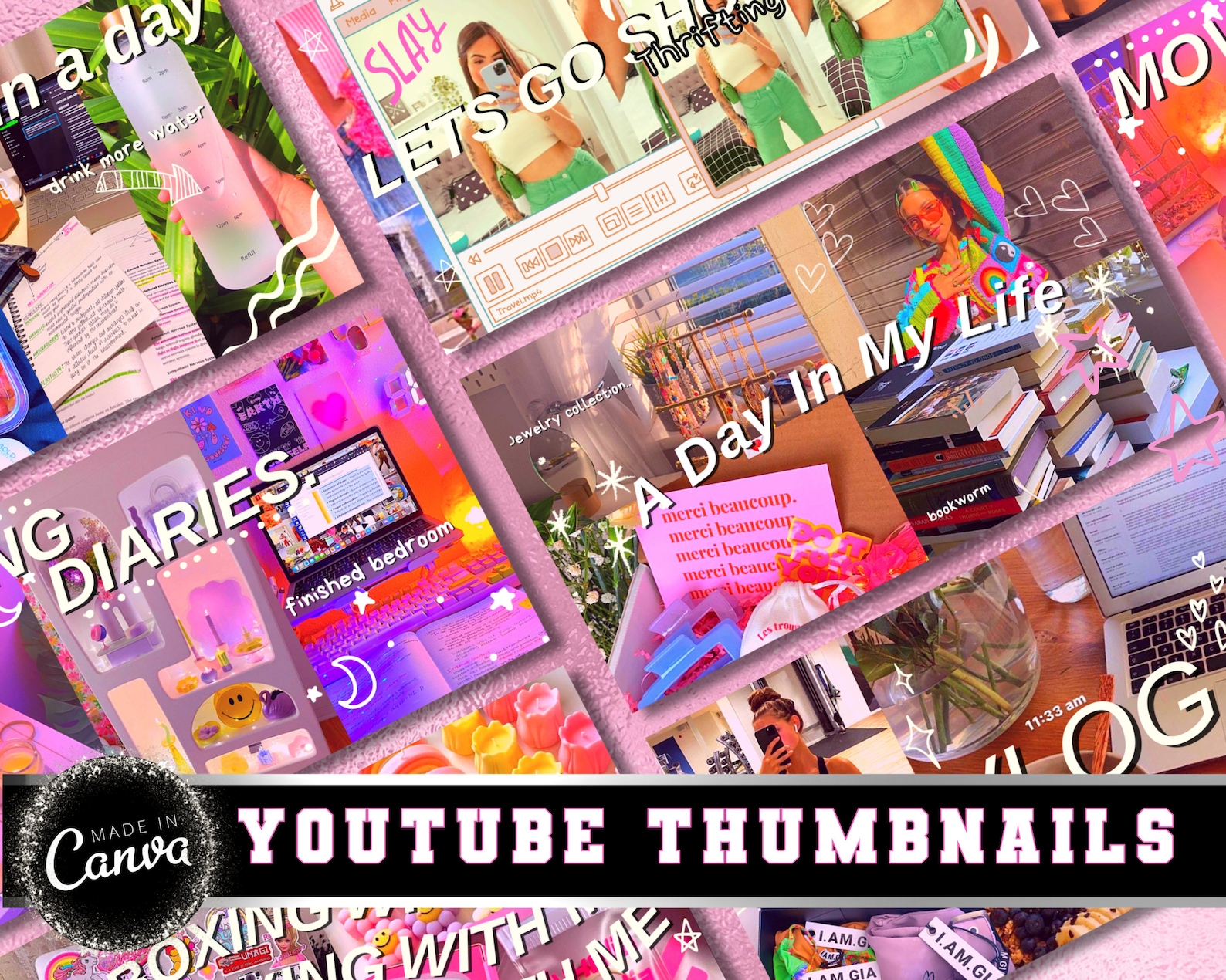 Aesthetic Youtube Thumbnails | Youtube Channel | Youtuber | Content ...