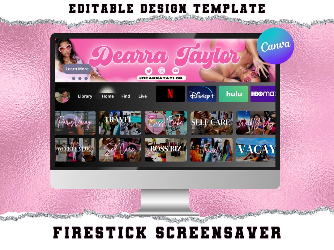 Firestick Homescreen Template: Customizable Desktop Wallpaper (canva ...