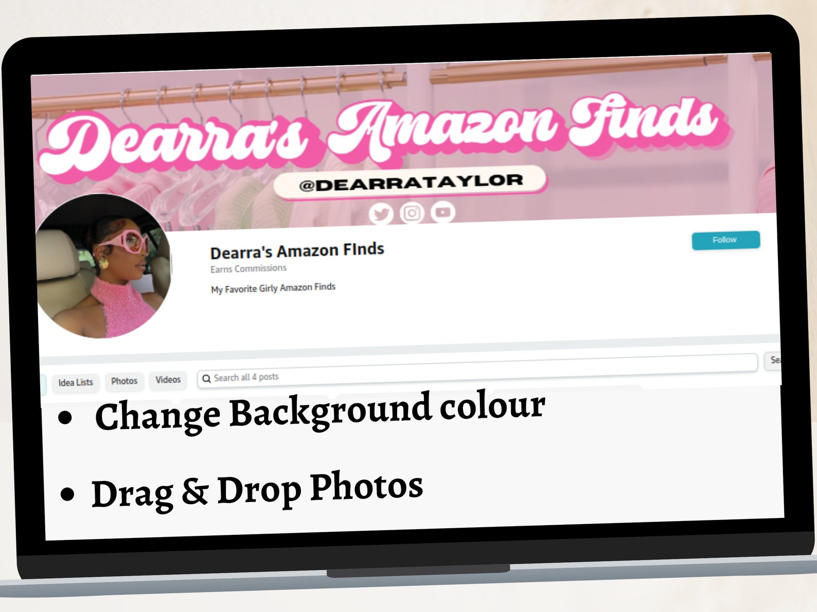 Amazon Influencer Store Banner, Amazon Influencer Canva Template ...