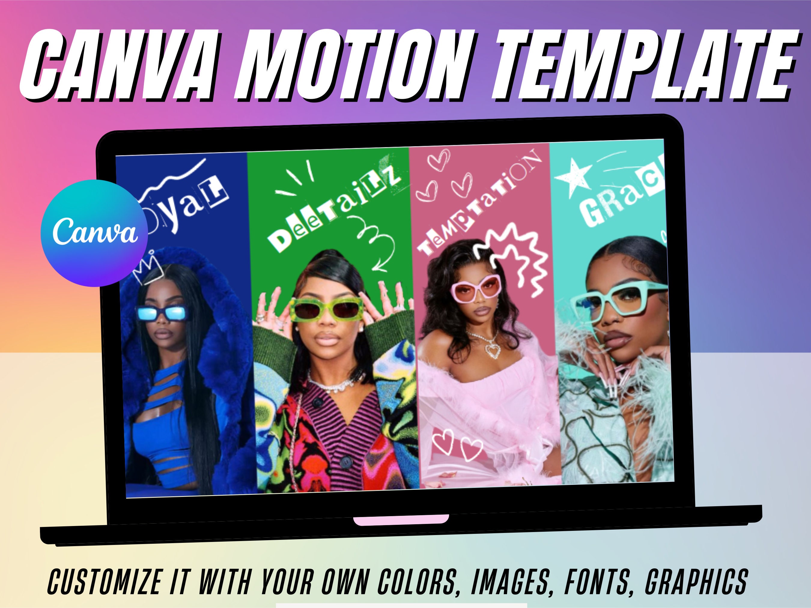 Youtube Intro Canva Motion Template Youtuber Outro DIY Animated Youtube ...