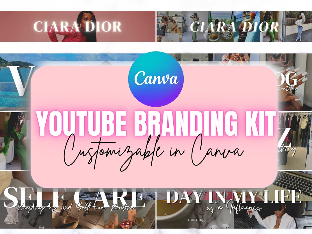 Youtube Channel Kit Youtube Branding Kit Youtuber Youtube Intro and ...