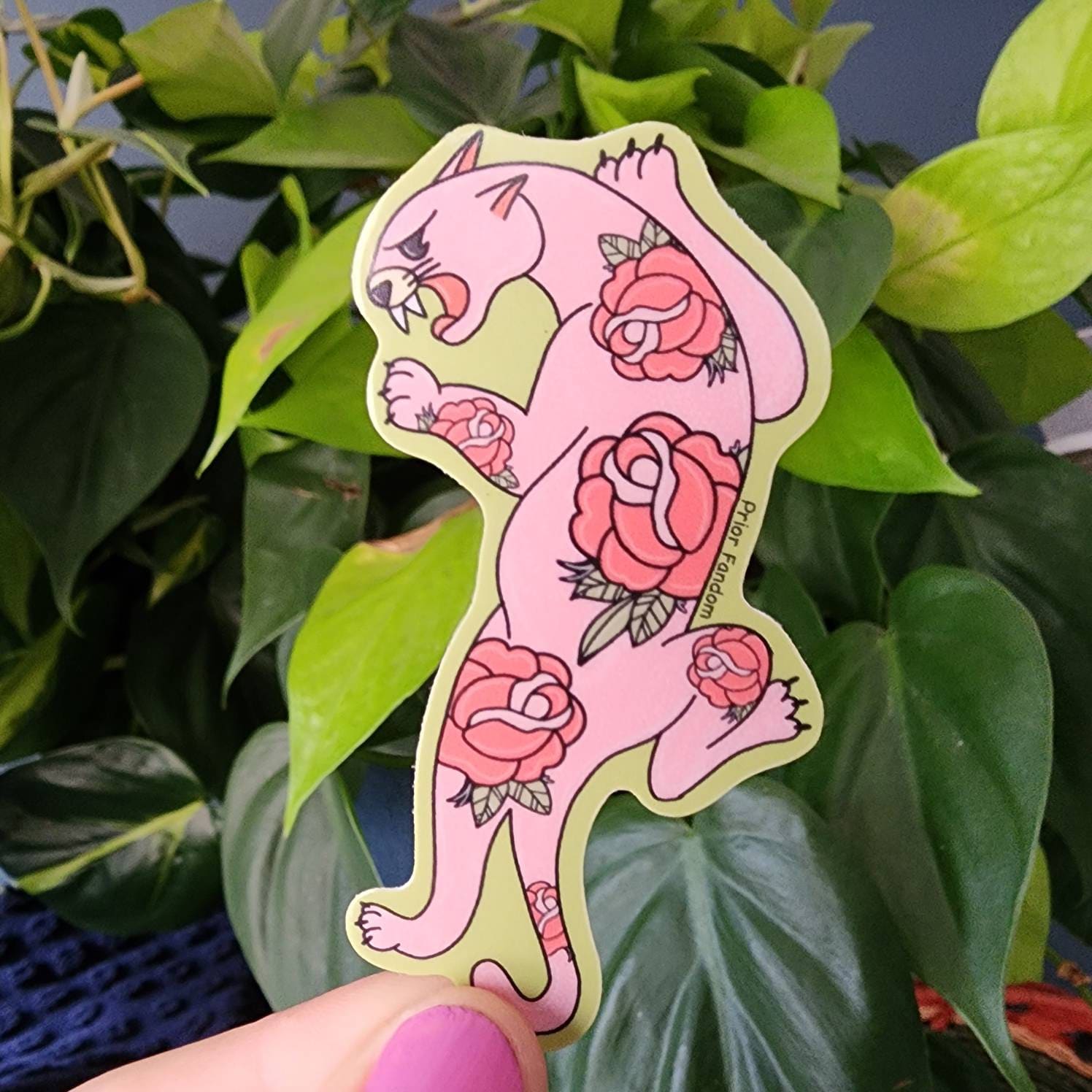 Tattoo Style Panther Stickers, Cuphead Style, Rubberhose, Rose Panthers ...