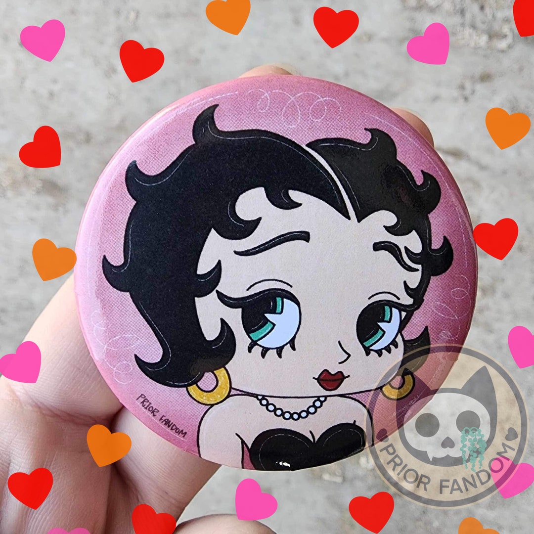 Betty Boop Button, Pin, Y2k, Vintage Cartoons, Retro, Kawaii ...