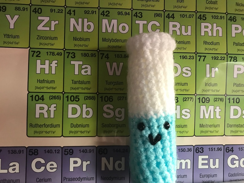 Cute Crochet Amigurumi Test Tube | Unique Handmade Gift for Chemistry ...