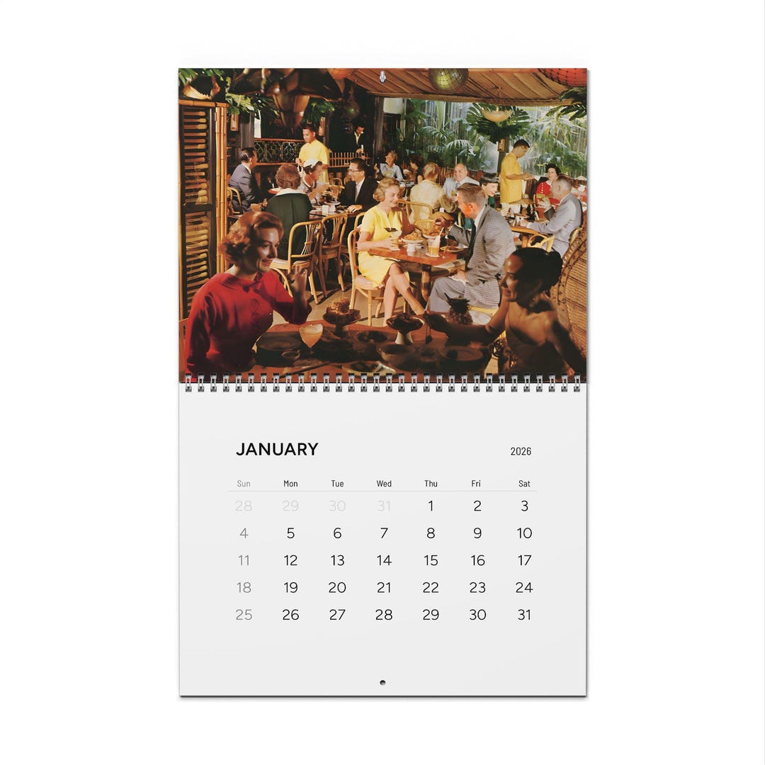 Vintage Tiki Bars - 2026 Wall Calendar - Tiki Drinks and Vintage Bars ...