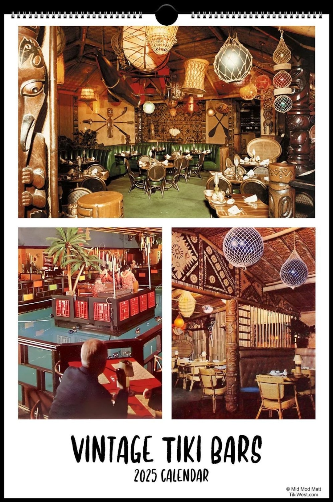 Vintage Tiki Bars - 2026 Wall Calendar - Tiki Drinks and Classic Bars ...