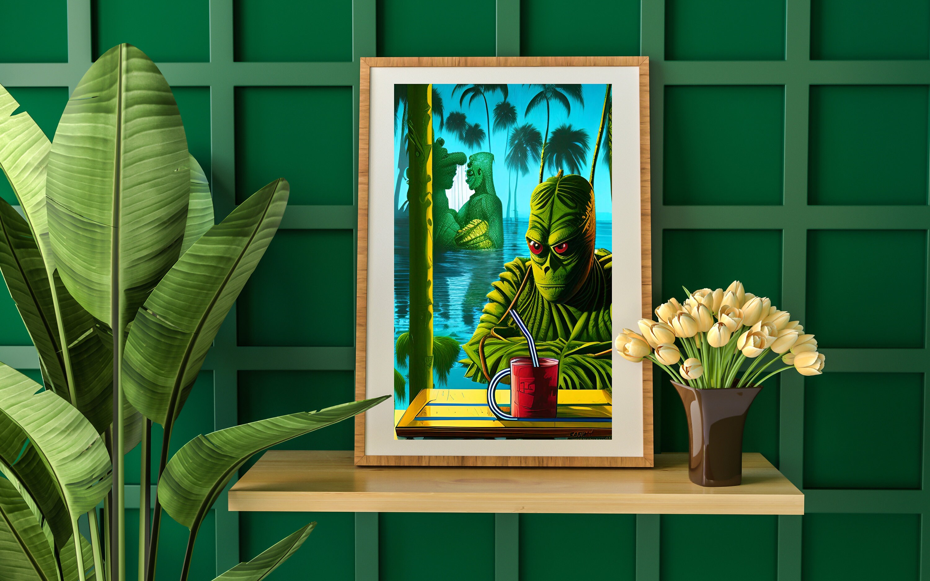 Creature From the Black Lagoon Tiki Art - Classc Monster at the Tiki ...