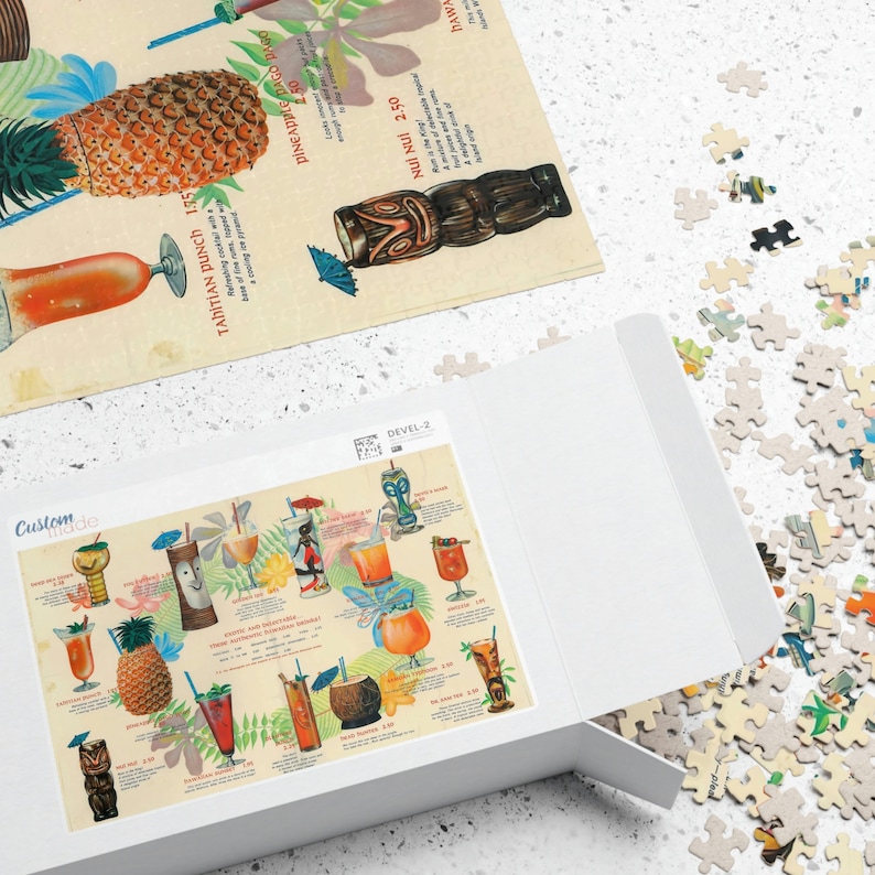 Hawaiian Village 1000 Piece Puzzle Vintage Menu - Tiki Drinks - Tiki ...