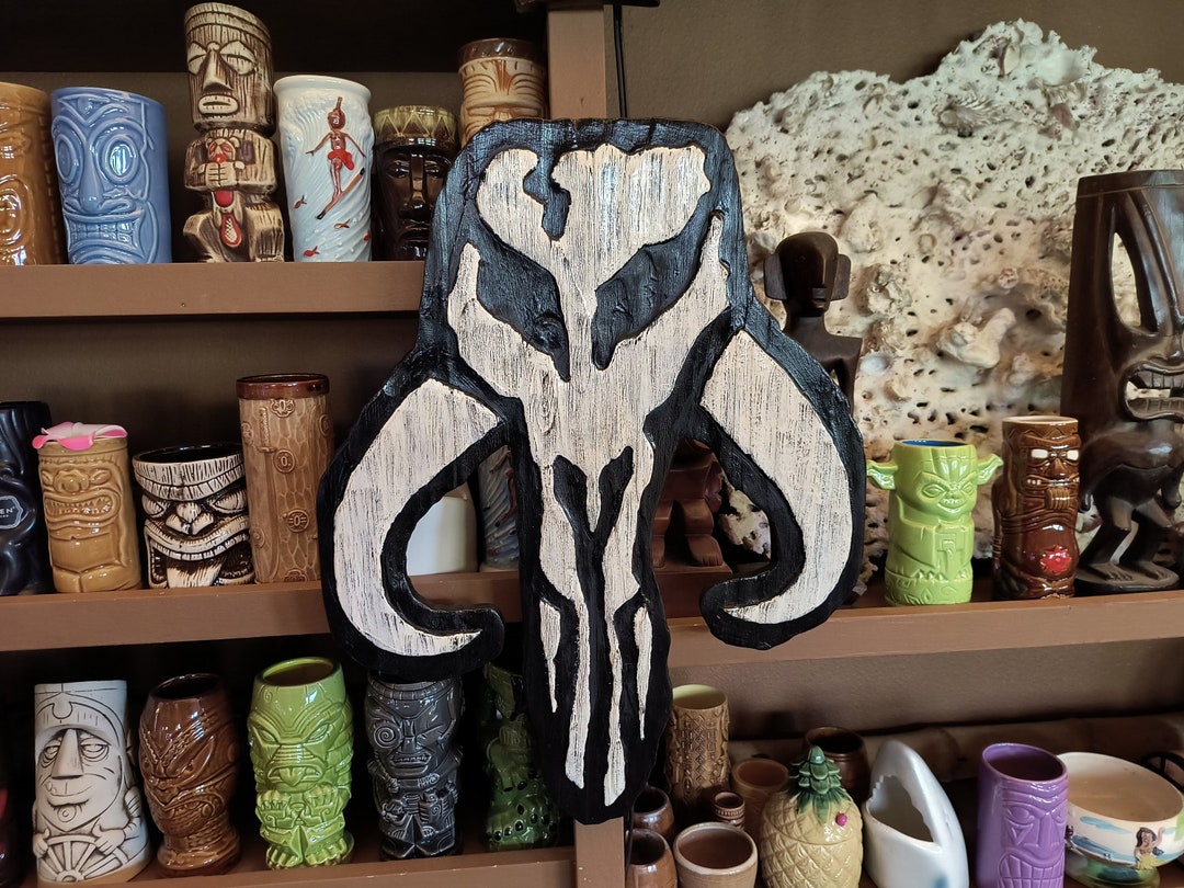 Mandalorian Mythosaur Handmade Wood Carving - Star Wars Boba Fett - Etsy