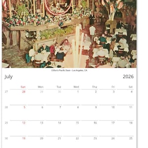 Vintage Tiki Bars - 2026 Wall Calendar - Tiki Drinks and Classic Bars ...