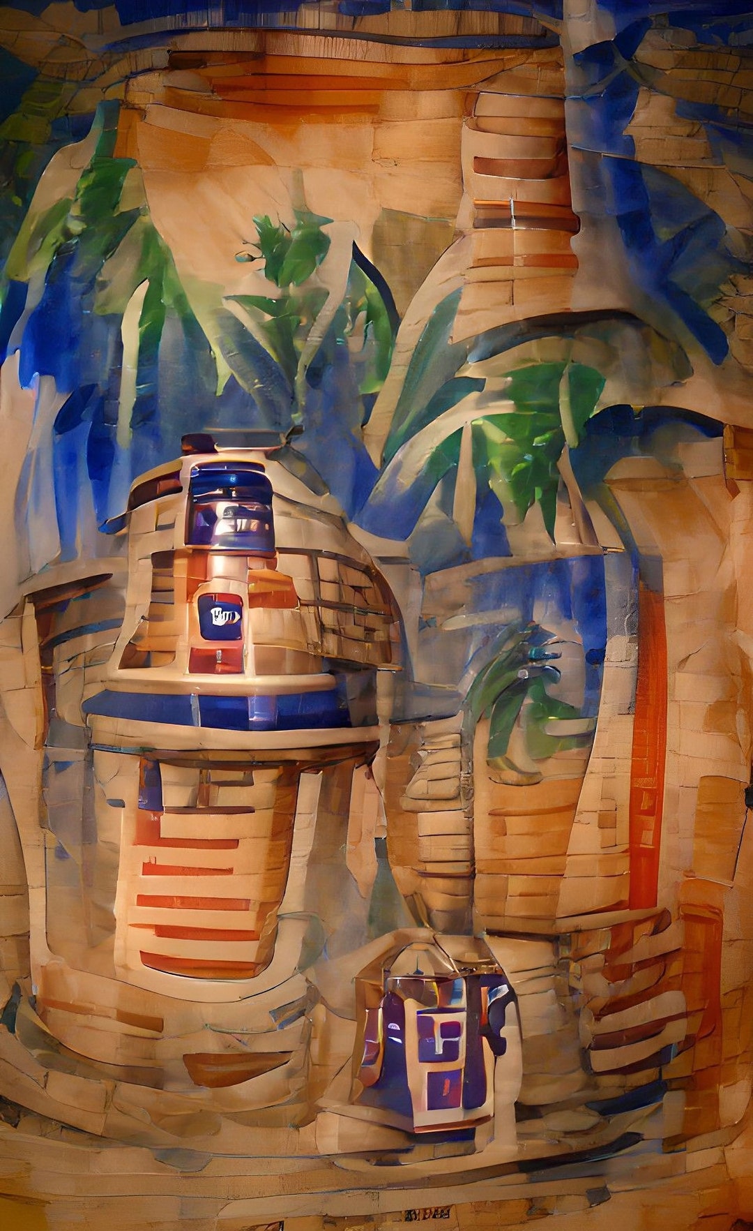 Star Wars Tiki Art - R2-D2 - Original Mid-century Modern Artwork - Etsy