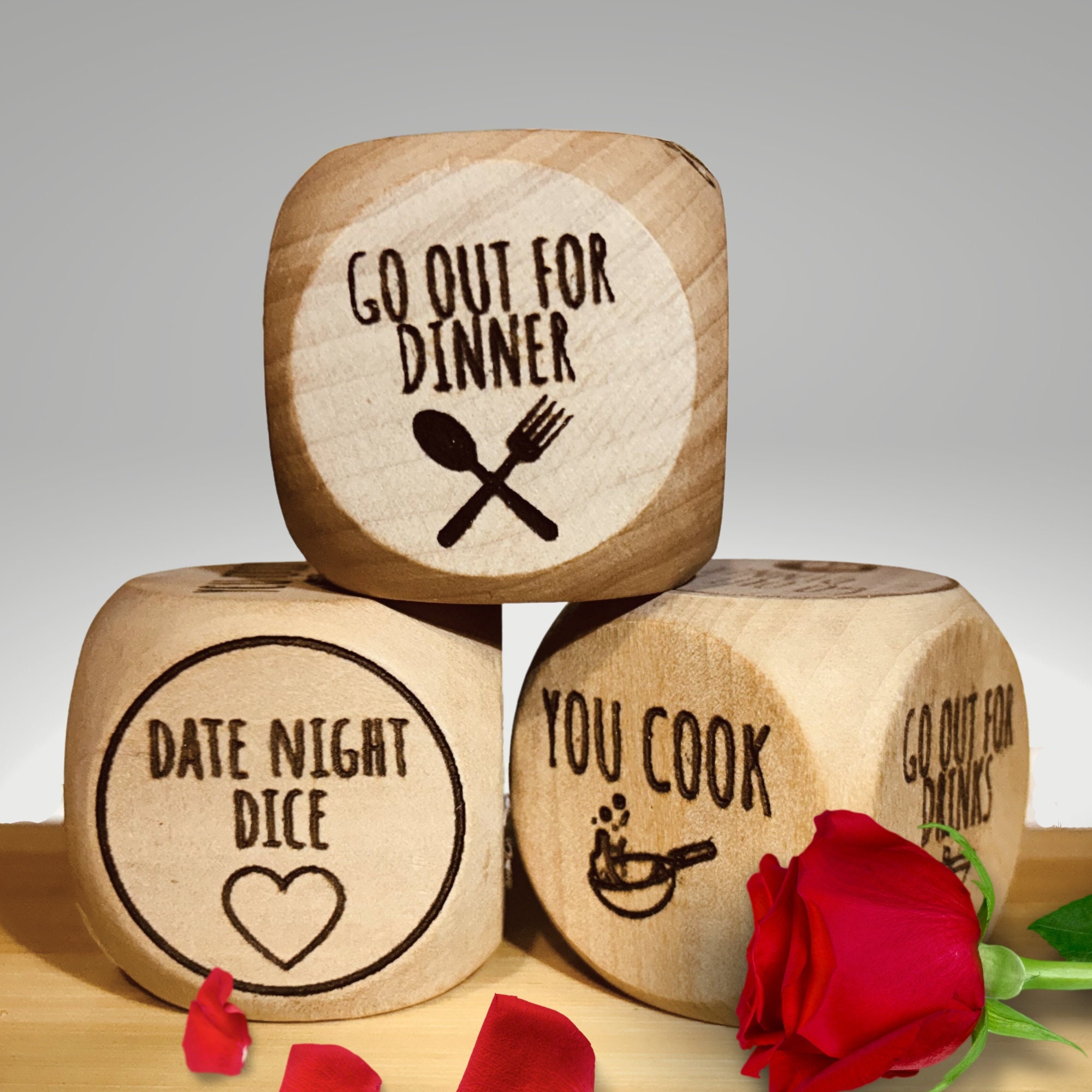 Personalised Date Night Dice, Decision Dice, Anniversary Gift, Wedding ...