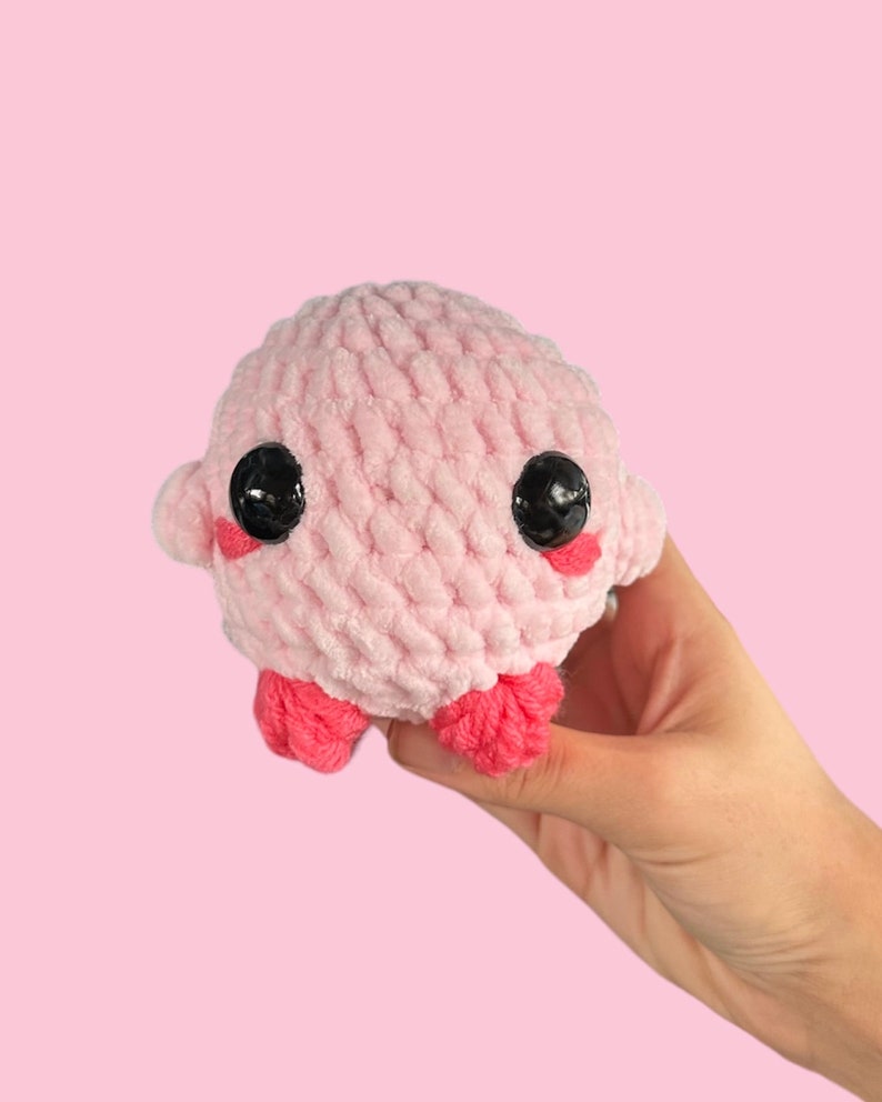 Pink Puff Plushie Crochet Amigurumi - Etsy